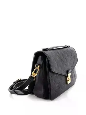 LOUIS VUITTON Pochette Metis Monogram Empreinte Leather Crossbody Bag - Black