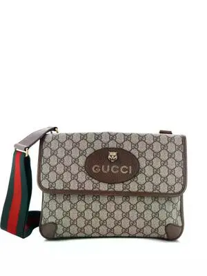 Gucci Neo Vintage Flap Messenger Gg Coated Canvas Bag - Brown