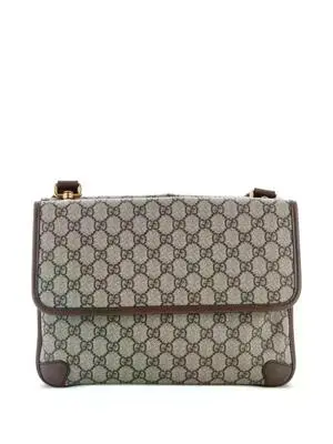 Gucci Neo Vintage Flap Messenger Gg Coated Canvas Bag - Brown