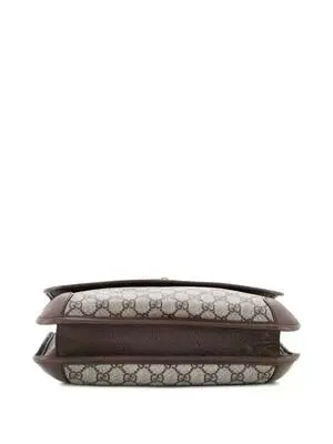 Gucci Neo Vintage Flap Messenger Gg Coated Canvas Bag - Brown