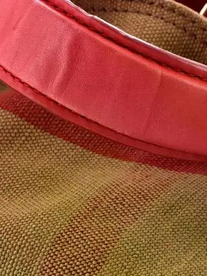 Burberry Ashby House Check Canvas Medium Bucket Bag