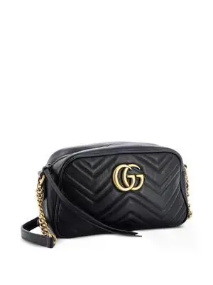 Gucci Matelassé Leather Shoulder Bag - Black