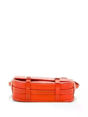 Goyard Belvedere Messenger Bag In Coated Canvas And Leather - Orange
