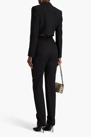 Alexander McQueen Grain De Poudre Wool Tapered Pants