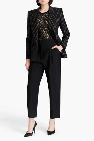 Alexander McQueen Wool-crepe Tapered Trousers