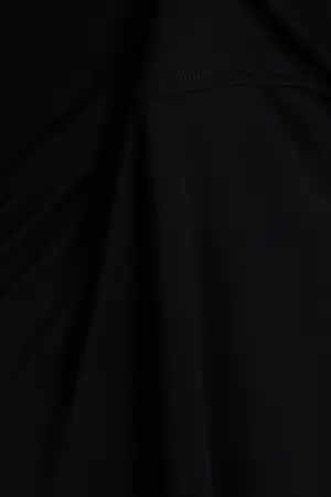 TOTEME Draped Stretch-jersey Midi Dress - Black