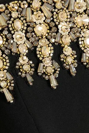 Jenny Packham Embellished Off-the-shoulder Crepe Mini Dress