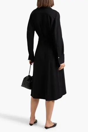 Vince Crepe Midi Shirt Dress