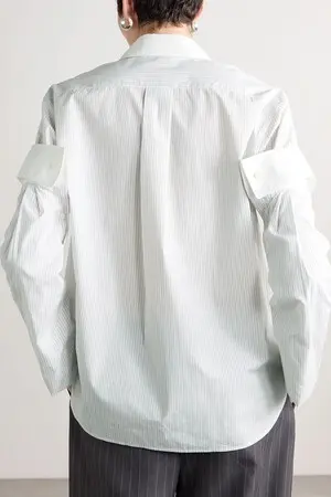 Acne Studios Striped Cotton Poplin Layered Shirt