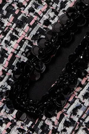 SELF-PORTRAIT Sequin-embellished Bouclé Tweed Mini Dress