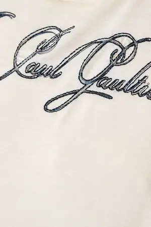 JEAN PAUL GAULTIER Embroidered Printed Lyocell-blend Jersey T-shirt