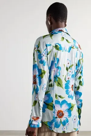 Acne Studios Floral Print Voile Shirt