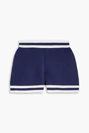 Rabanne Logo Intarsia Striped Ribbed-knit Shorts