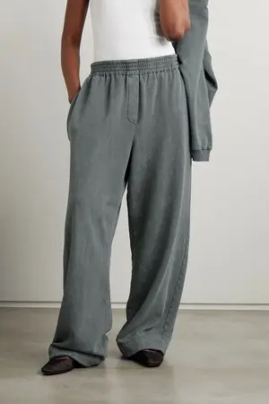 Magda Butrym Acid-wash Cotton-blend Jersey Track Pants