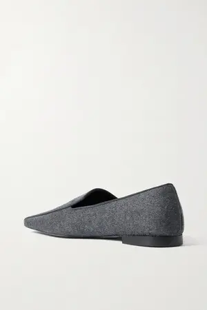 TOTEME Piped Wool And Cashmere-blend Felt Loafers