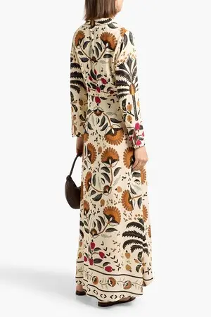 Farm Rio Printed Crepe Maxi Dress