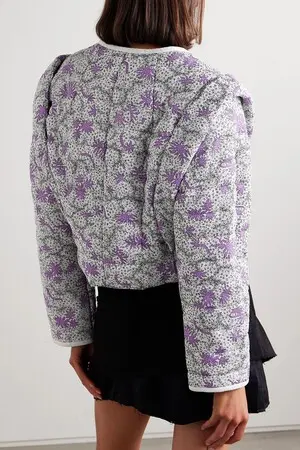 MARANT ETOILE Drew Convertible Printed Quilted Cotton Jacket