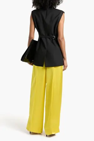 JIL SANDER Satin Wide-leg Trousers - Yellow