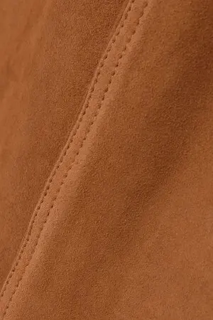 BLAZÉ MILANO Paneled Suede Straight-leg Pants