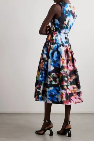 Ulla Johnson Kiran Belted Printed Cotton-poplin Midi Dress