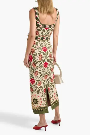 Farm Rio Intarsia Knit Midi Dress