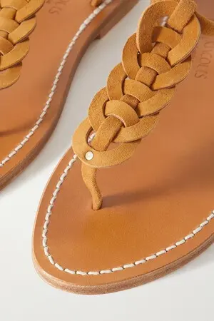 K. JACQUES ST. TROPEZ Woven Suede Sandals