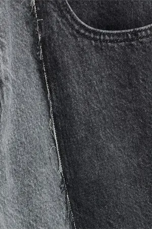 SLVRLAKE Mica Two-tone Low-rise Wide-leg Jeans - Gray
