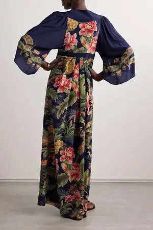 Etro Printed Silk Crepe Maxi Dress