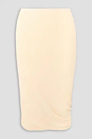 JIL SANDER Cotton Crepe Midi Skirt