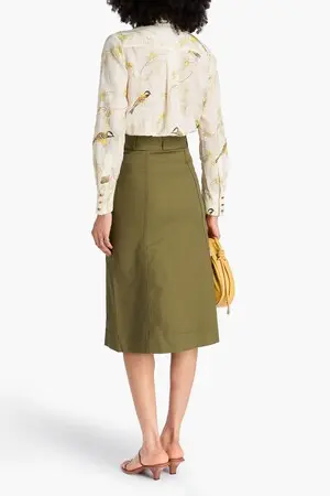 Zimmermann Pussy-bow Printed Ramie Blouse