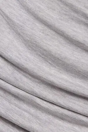 Norma Kamali Diana Strapless Ruched Asymmetric Stretch Jersey Dress - Gray