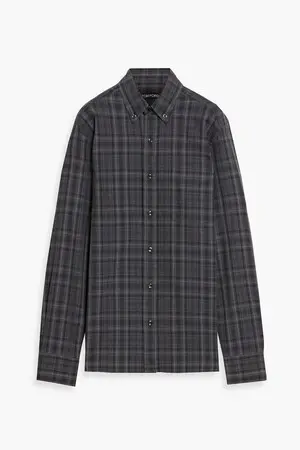 TOM FORD Checked Cottonflannel Shirt