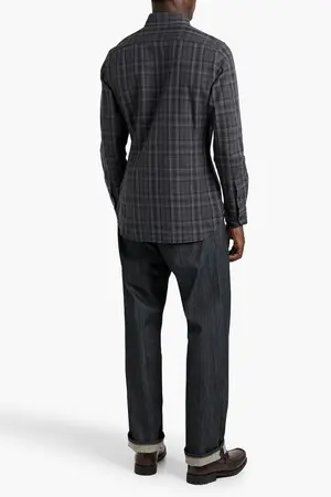 TOM FORD Checked Cottonflannel Shirt