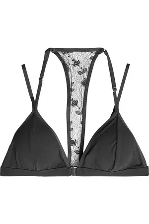 Cosabella Ritz Lacetrimmed Stretchjersey Softcup Triangle Bra - Black