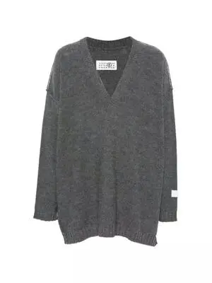 MAISON MARGIELA V-neck Drop Shoulder Sweater