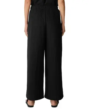 Eileen Fisher Textured Cotton Ankle Pants
