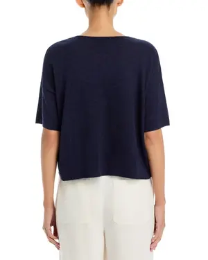 Eileen Fisher Elbow Sleeve Sweater - Ink