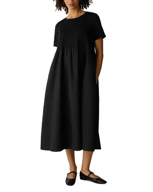 Plus Size Short-Sleeve Midi Dresses