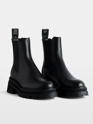 Zadig&Voltaire Ride Chelsea Boots With Platform And Lug Sole - Black