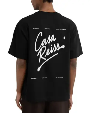REISS Casa Logo Graphic T-shirt - Black