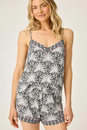 PJ Salvage Tropical Print Modal Lounge Shorts