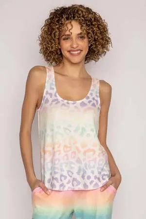 PJ Salvage Gradient Leopard Print Sleeveless Tank Top
