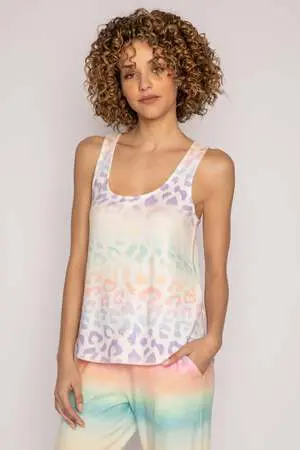 PJ Salvage Gradient Leopard Print Sleeveless Tank Top