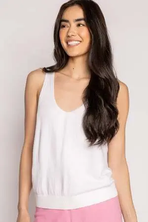 PJ Salvage Ribbed Hem Sweater Tank Top - Ivory