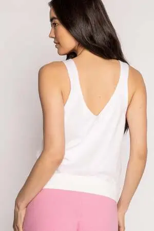 PJ Salvage Ribbed Hem Sweater Tank Top - Ivory