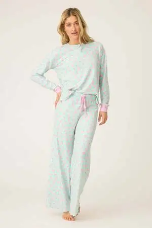 PJ Salvage Secret Garden Floral Wide Leg Pants