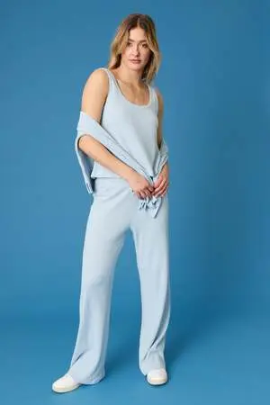 PJ Salvage 3-piece Luxe Ribbed Pajama Set - Celestial