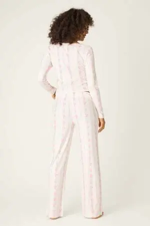 PJ Salvage Roses Are Pink Petal Dream Pointelle Pajama Set