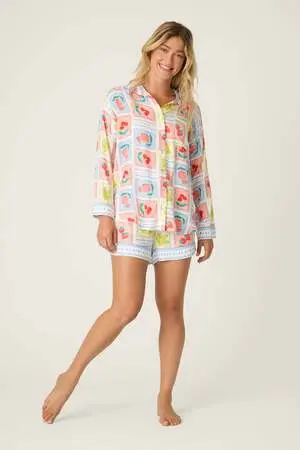 PJ Salvage Frutta Fresca Summer Harvest Short Lounge Pajama Set - Multi