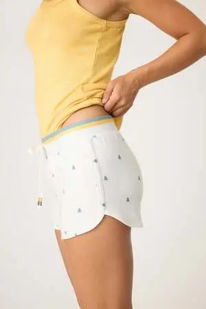 PJ Salvage Campfire Cozy Sleep Shorts With Tree Print